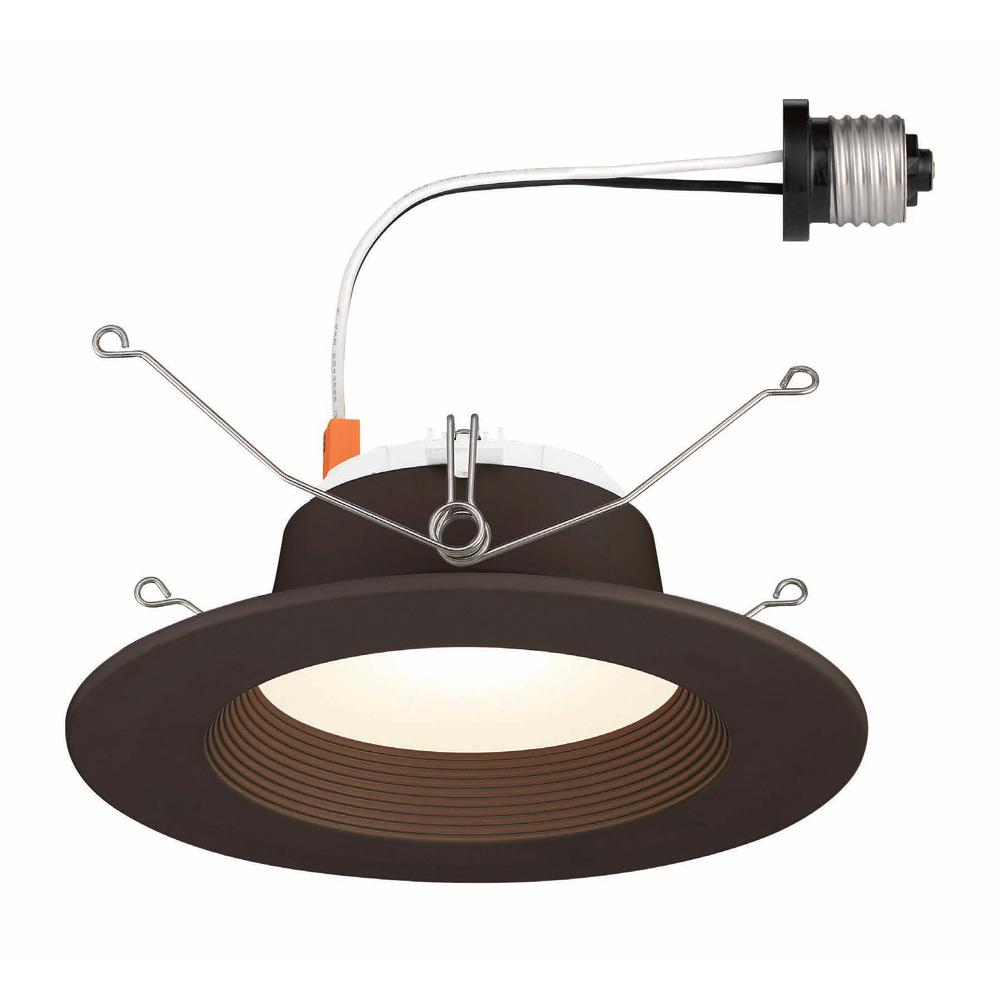 EnviroLite 5 in. and 6 in. 3000K Integrated LED Bronze Recessed Light ...