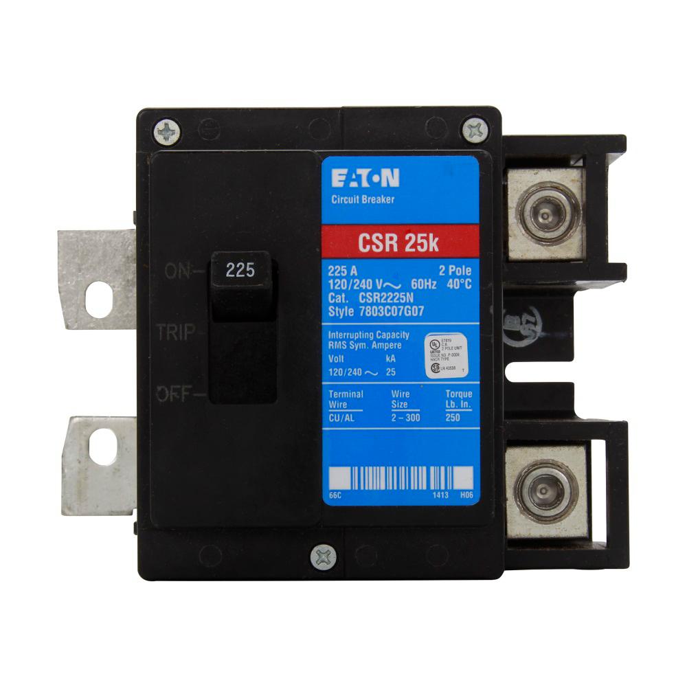 Eaton 225 Amp 2 Pole Type CH Main Breaker CSR2225N The Home Depot Eaton 225 Amp 2 Pole Type CH Main Breaker CSR2225N The Home Depot