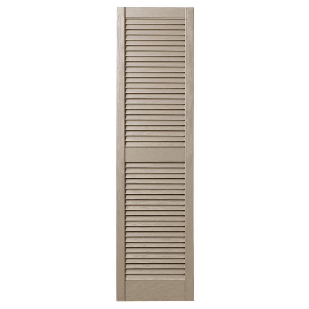 Ply Gem 15 in. x 51 in. Open Louvered Polypropylene Shutters Pair in ...