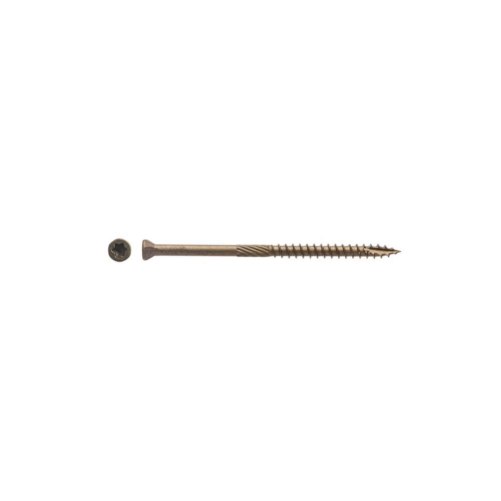 BIG TIMBER #9 x 2-1/2 in. Bronze Star Drive Trim Head Wood Screw (2500 ...