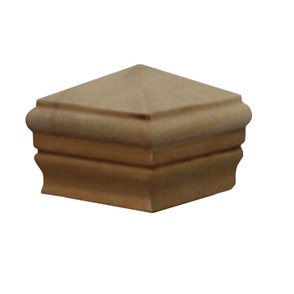 4 in. x 4 in. Cedar Newport Pyramid Post Cap-EFS-P-034 - The Home Depot