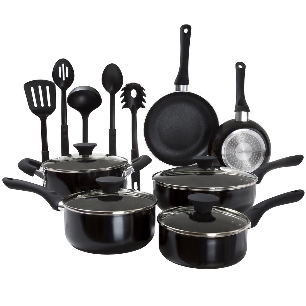 Trademark 15 Piece Aluminum Shield Nonstick Cookware Set With Lids Trademark 15 Piece Aluminum Shield Nonstick Cookware Set With Lids