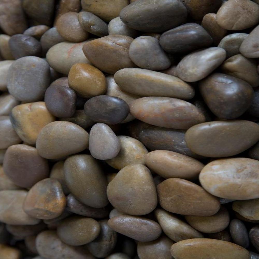 Rain Forest 0.5 in. to 1.5 in., 2200 lb. Small Mixed Grade A Polished ...