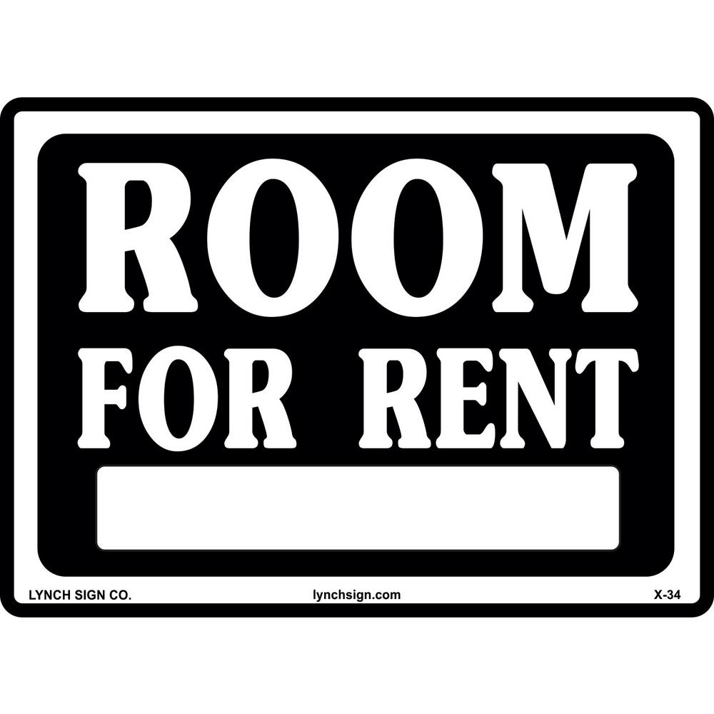Lynch Sign 14 in. x 10 in. Room for Rent Sign Printed on More Durable ...