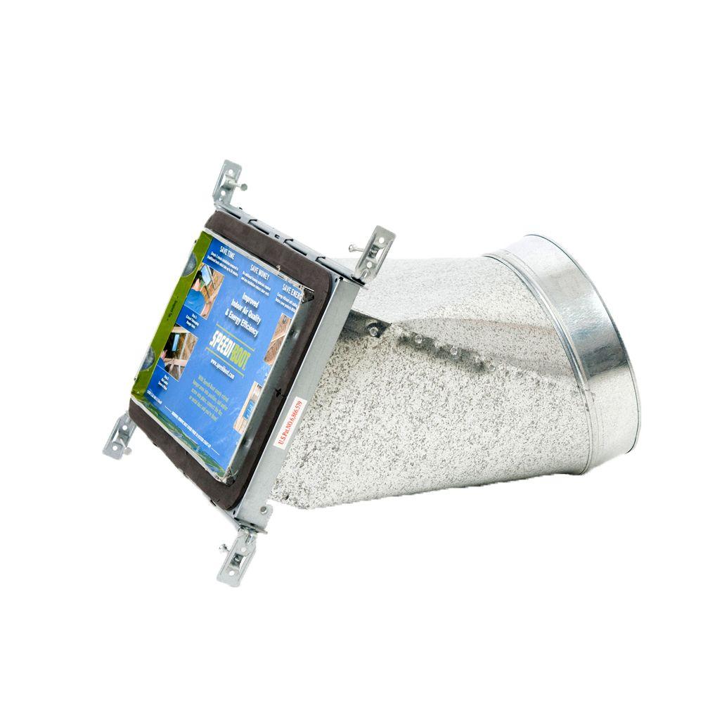 SPEEDI- BOOT 6 in. W x 10 in. L to 8 in. Diameter 45 Degree Register ...