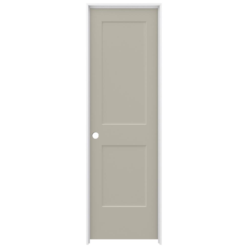 JELD-WEN 24 in. x 80 in. Monroe Desert Sand Right-Hand Smooth Solid ...
