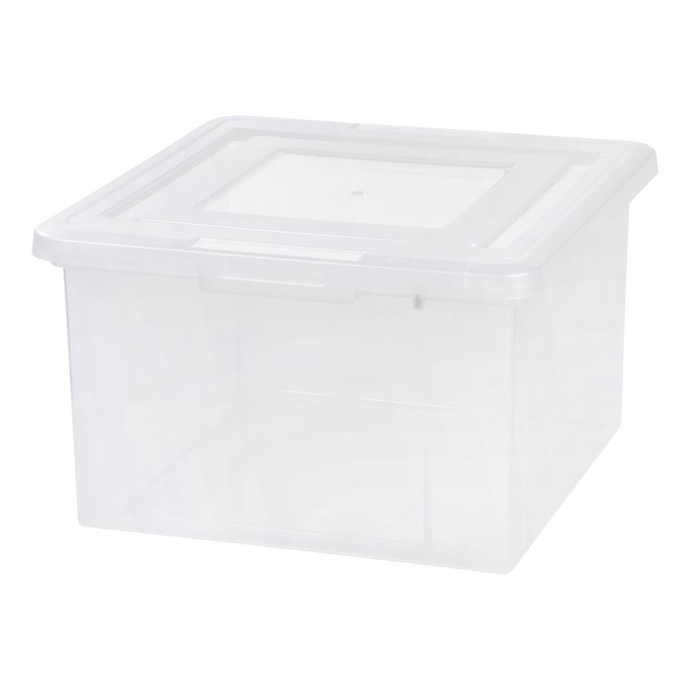 IRIS Store-It-All Letter and Legal-Size File Storage Box in Clear (4 ...