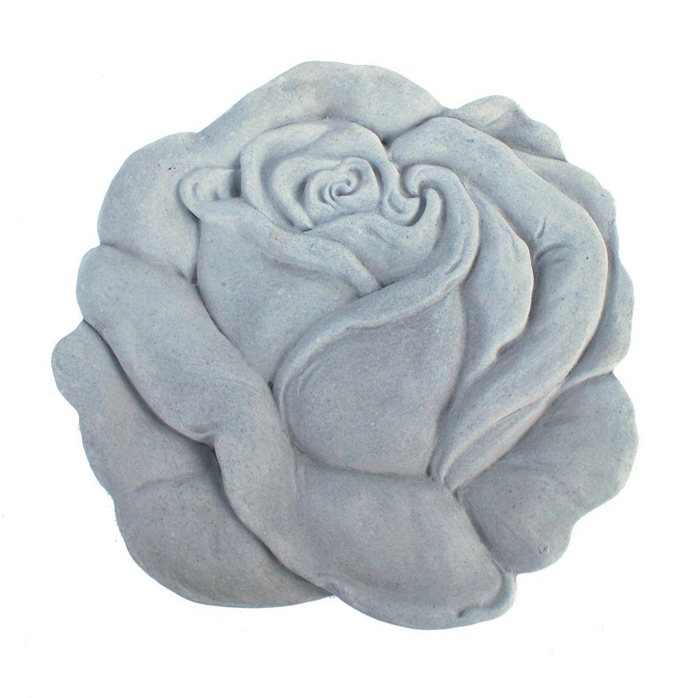 Unbranded Cast Stone Rose Stepstone Antique Gray-GNSSR-AG - The Home Depot