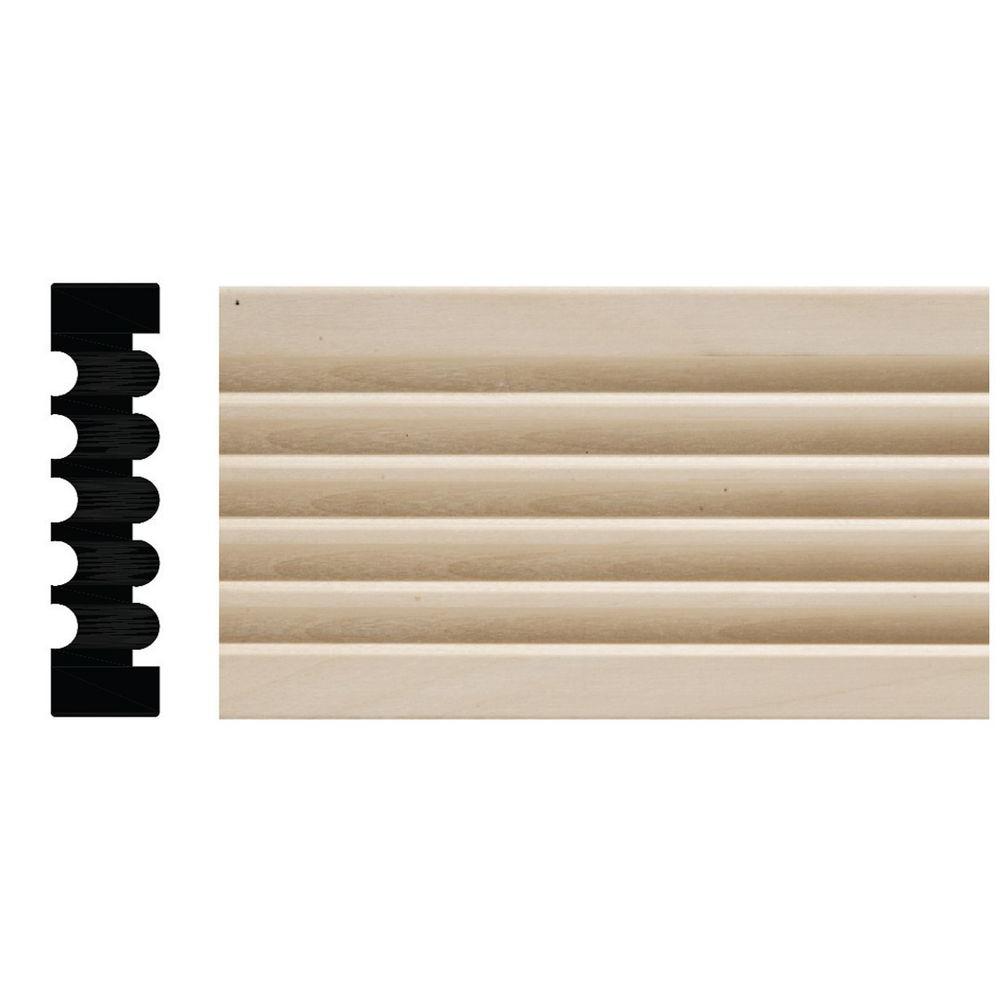Ornamental Mouldings 819D-7 3/4 in. x 3 in. x 84 in. White Hardwood ...