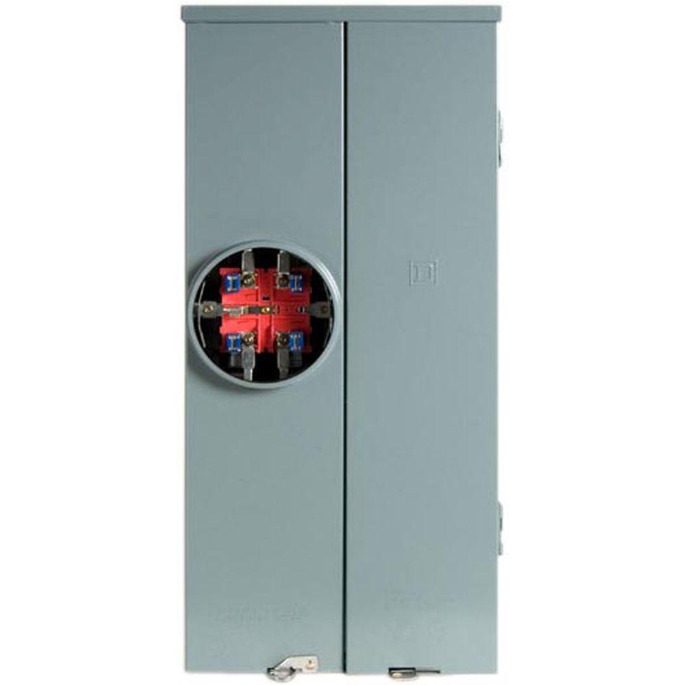 GE 200 Amp 8-Space 16-Circuit Outdoor Combination Main Breaker Meter ...