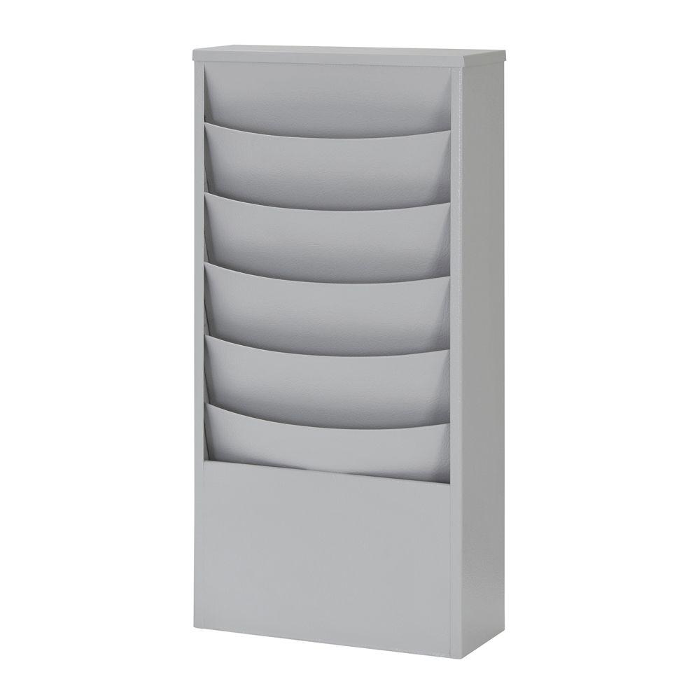 Buddy Products Eclipse 5-Pocket Curved Steel Literature Rack in ...