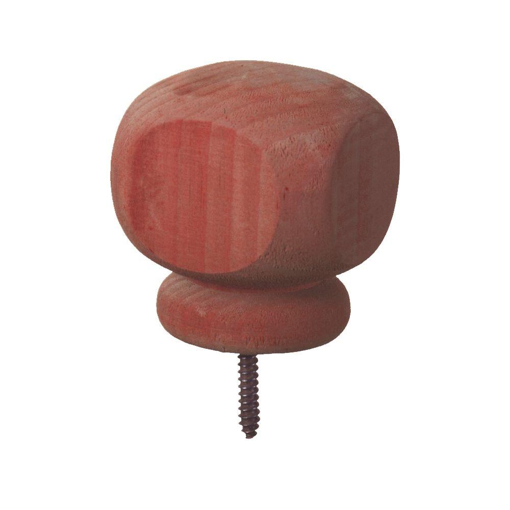 4 in. x 4 in. Redwood Round Post Cap-01420 - The Home Depot
