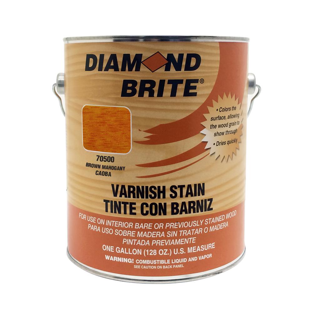 Diamond Brite Paint 1 gal. Brown Mahogany Oil-Based Interior Varnish ...