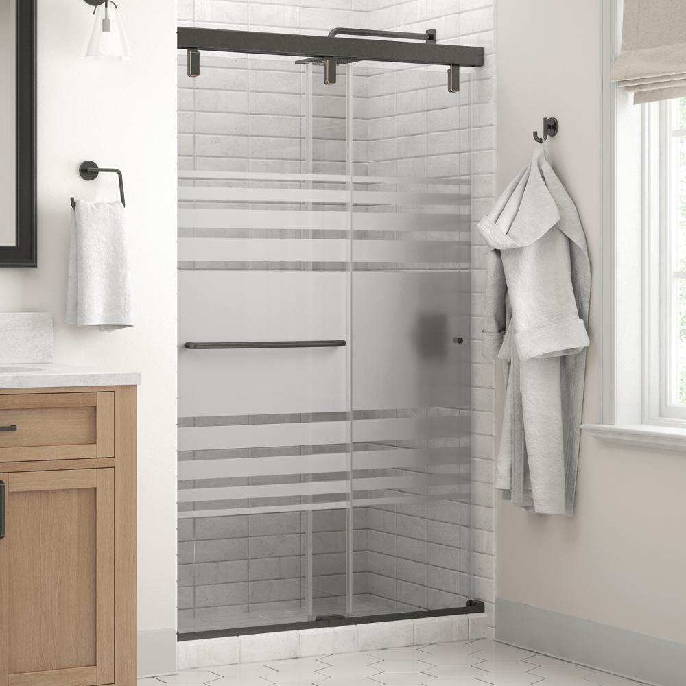 Delta Simplicity 48 In X 71 1 2 In Semi Frameless Mod Sliding Shower