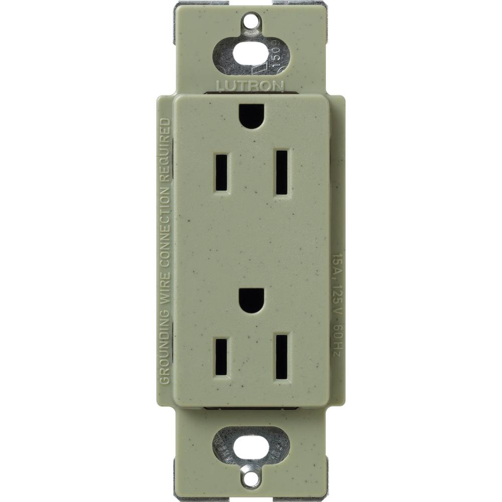 Lutron Claro 15 Amp Duplex Outlet, Greenbriar-SCR-15-GB - The Home Depot