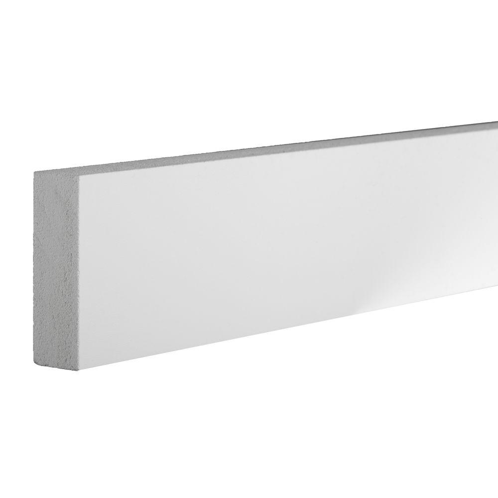 AZEK Trim 0.75 in. x 2.5 in. x 8 ft. White PVC Composite Traditional ...