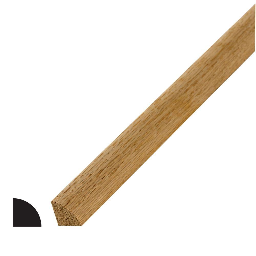 Alexandria Moulding WM 105 3/4 in. x 3/4 in. x 96 in. Wood Red Oak ...