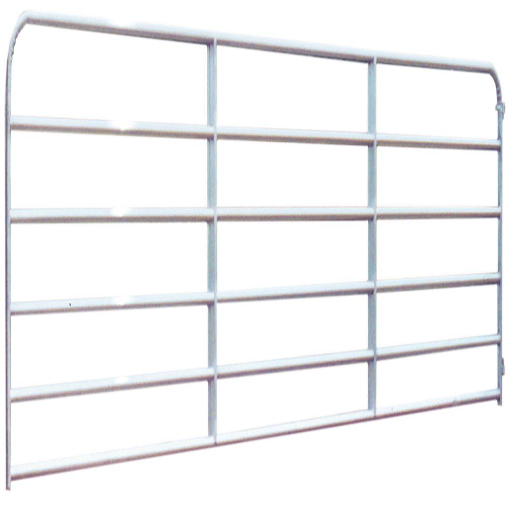 Farmaster Utility 8 ft. 20-Gauge 6-Rail Galvanized Gate-40113088 - The ...