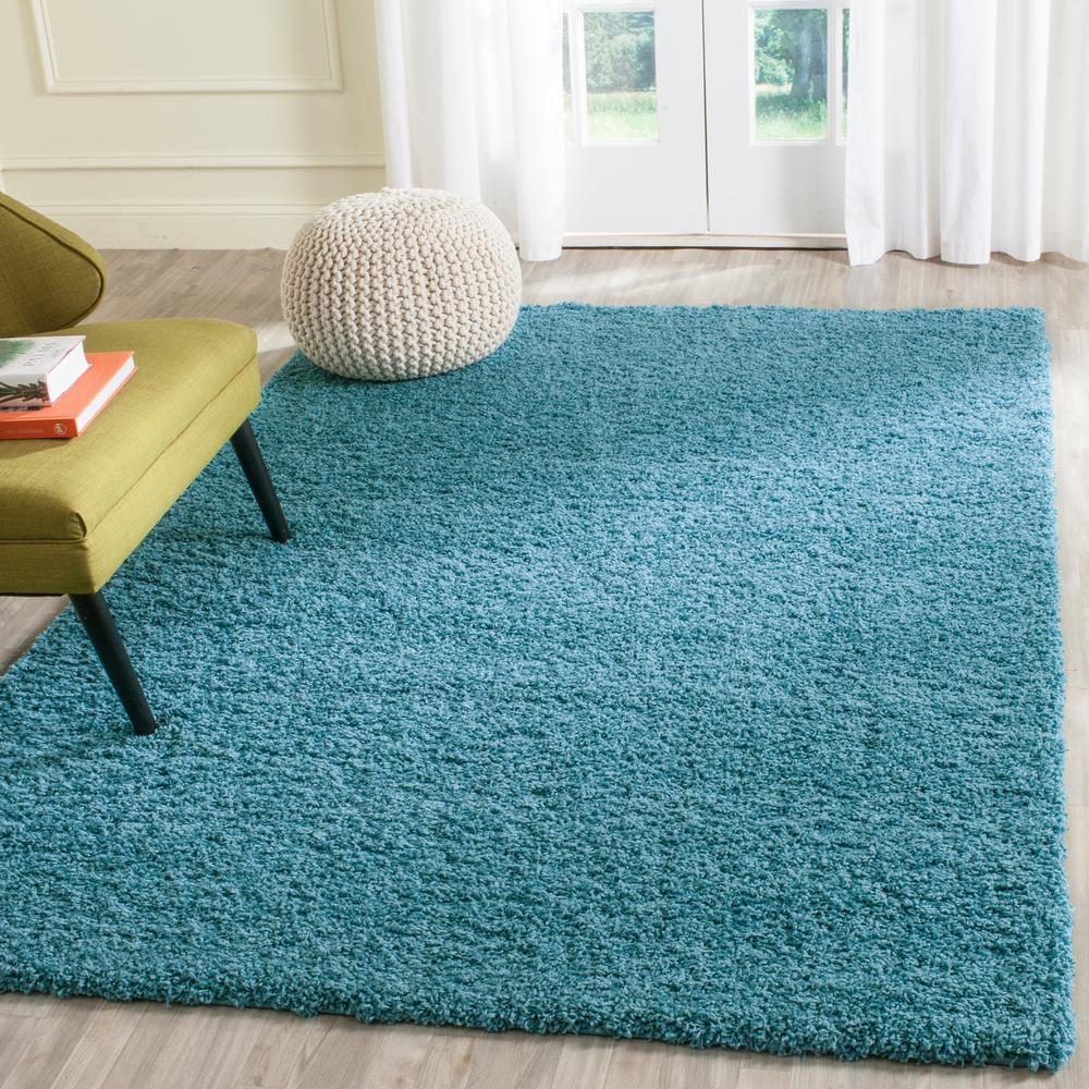 Safavieh Laguna Shag Turquoise 3 ft. x 5 ft. Area Rug-SGL303T-3 - The ...