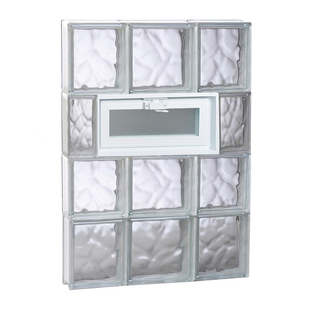 Clearly Secure 19.25 in. x 31 in. x 3.125 in. Frameless Ice Pattern ...