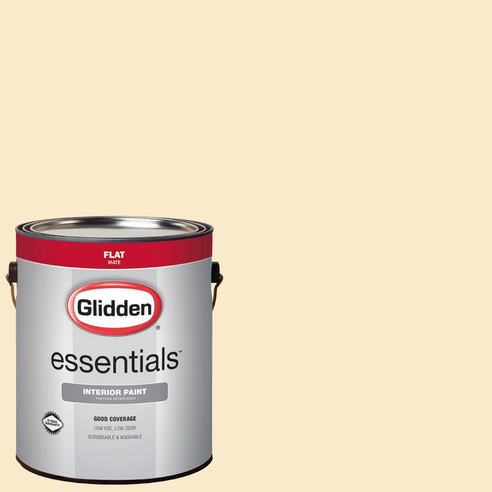 Glidden Essentials 1 gal. #HDGY06U Popcorn White Flat Interior Paint ...