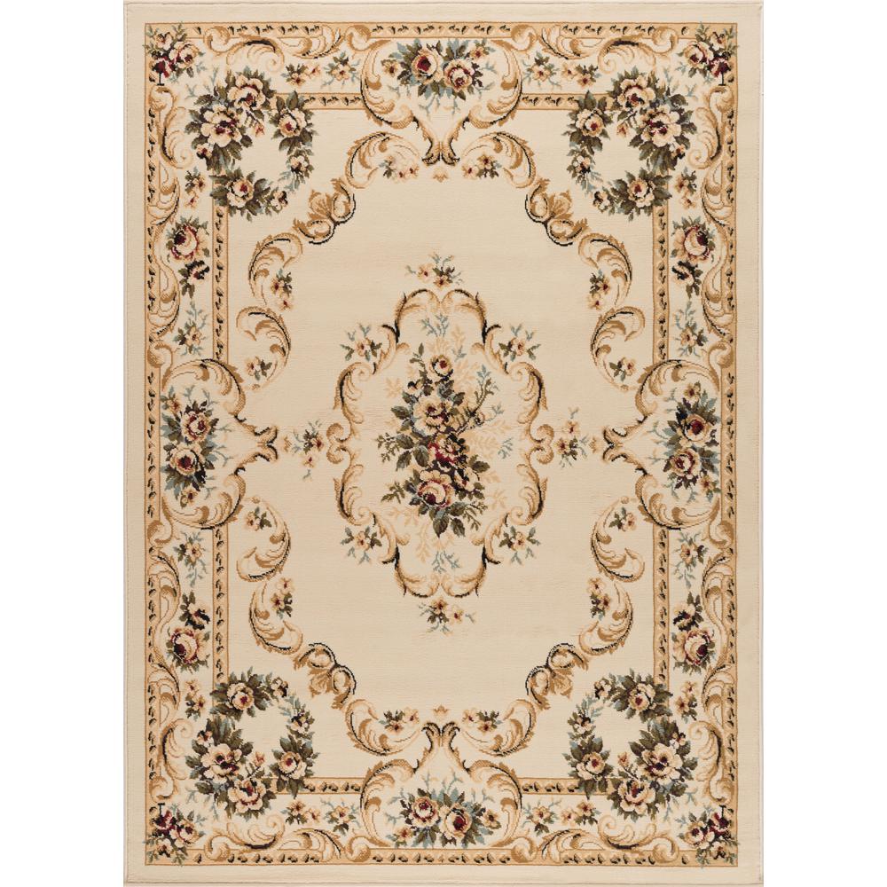 Tayse Rugs Laguna Beige 8 ft. x 10 ft. Traditional Area Rug-4612 Beige ...