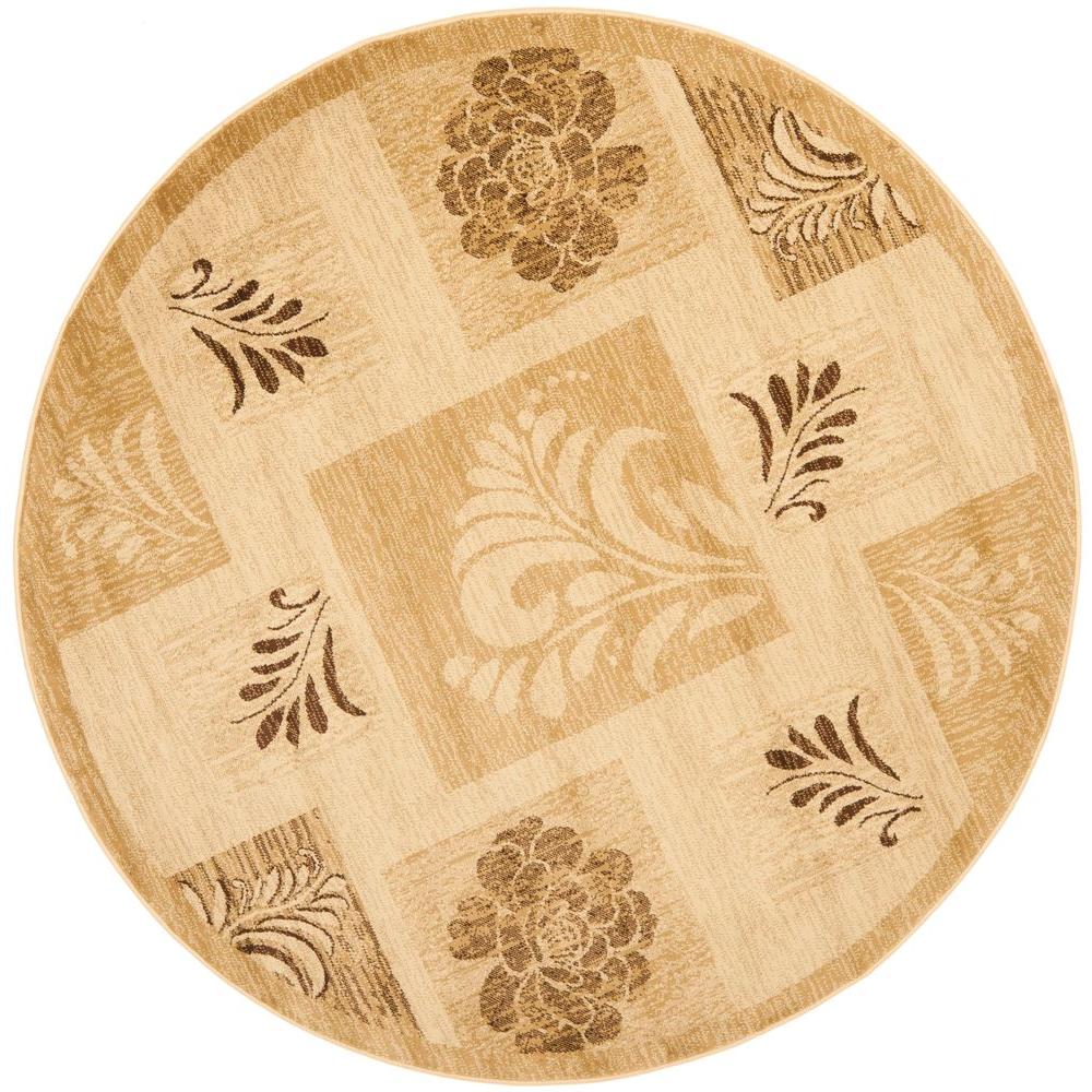 Safavieh Lyndhurst Ivory/Multi 5 ft. 3 in. x 5 ft. 3 in. Round Area Rug ...
