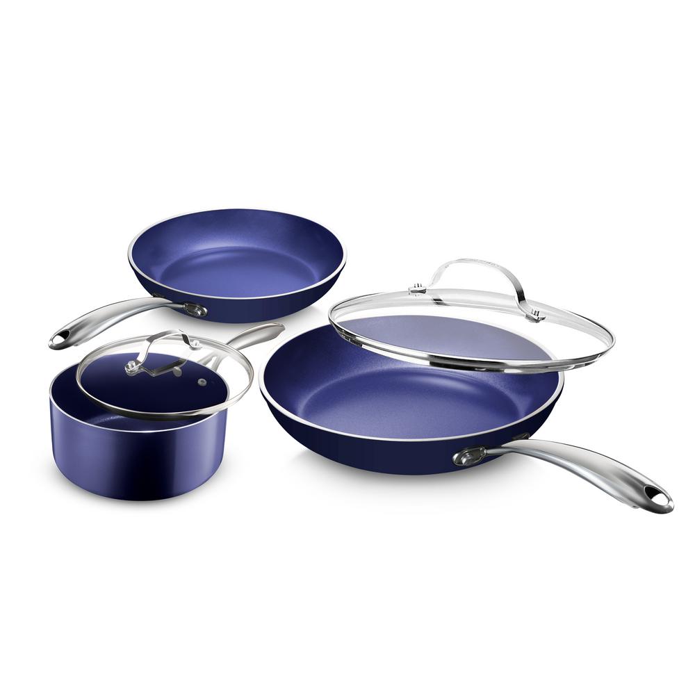 GRANITESTONE Classic Blue 10-Piece Aluminum Ultra-Durable Non-Stick ... GRANITESTONE Classic Blue 10-Piece Aluminum Ultra-Durable Non-Stick ...