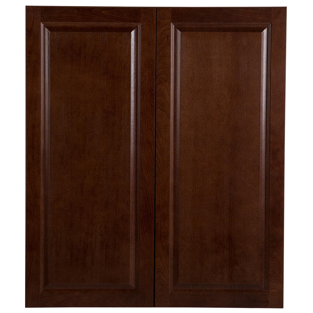 Hampton Bay Benton Assembled 36x42x12 in. Wall Cabinet in Amber-BT3642W ...