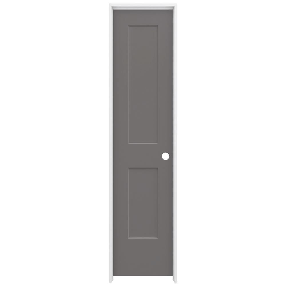 JELD-WEN 20 in. x 80 in. Monroe Weathered Stone Left-Hand Smooth Solid ...
