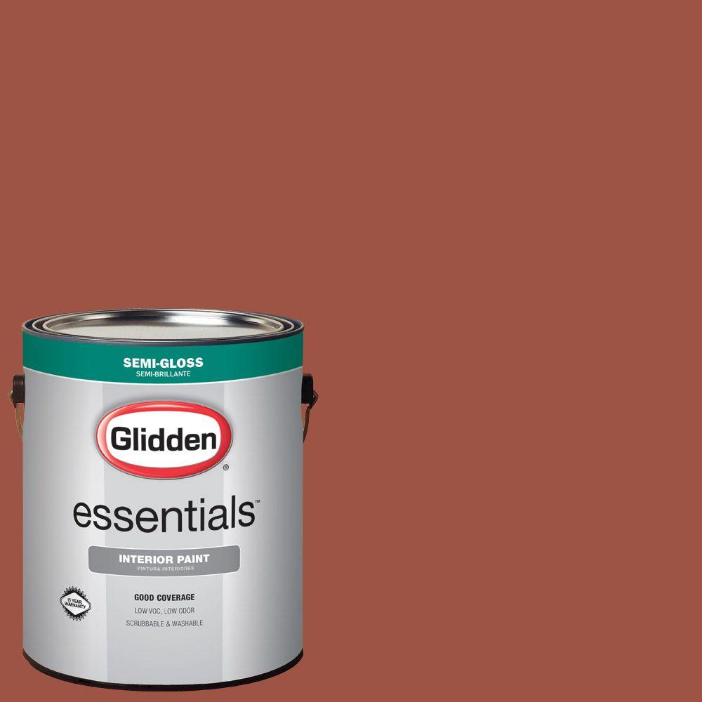 Glidden Essentials 1 gal. #HDGO08D Cinnamon Stick Semi-Gloss Interior ...