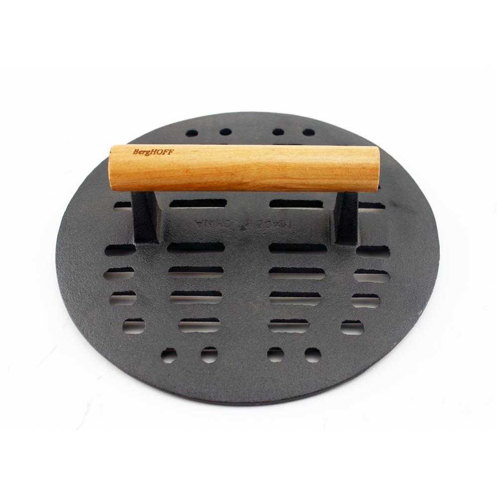 BergHOFF Cast Iron Slotted Round Steak Press 2211470 - The Home Depot