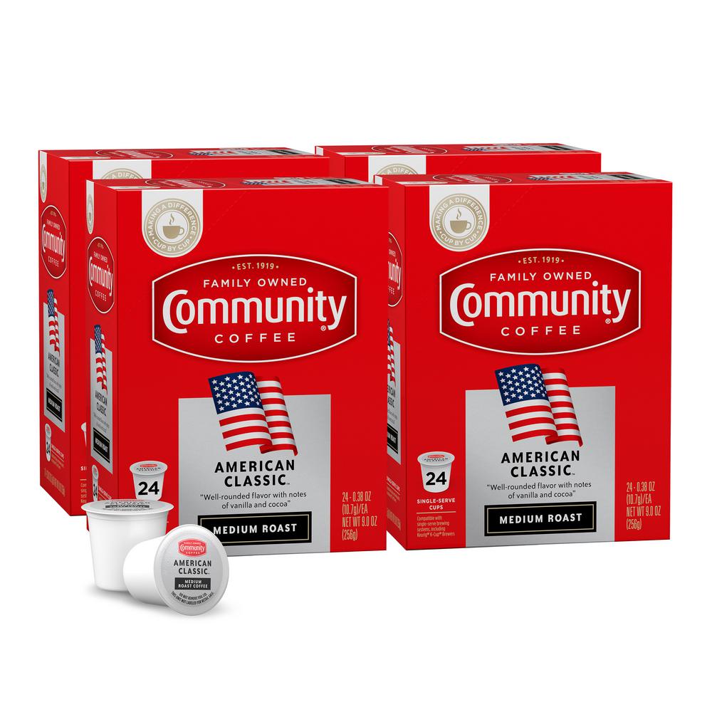 Community Coffee American Classic Medium Roast Coffee Single Serve Cups ...