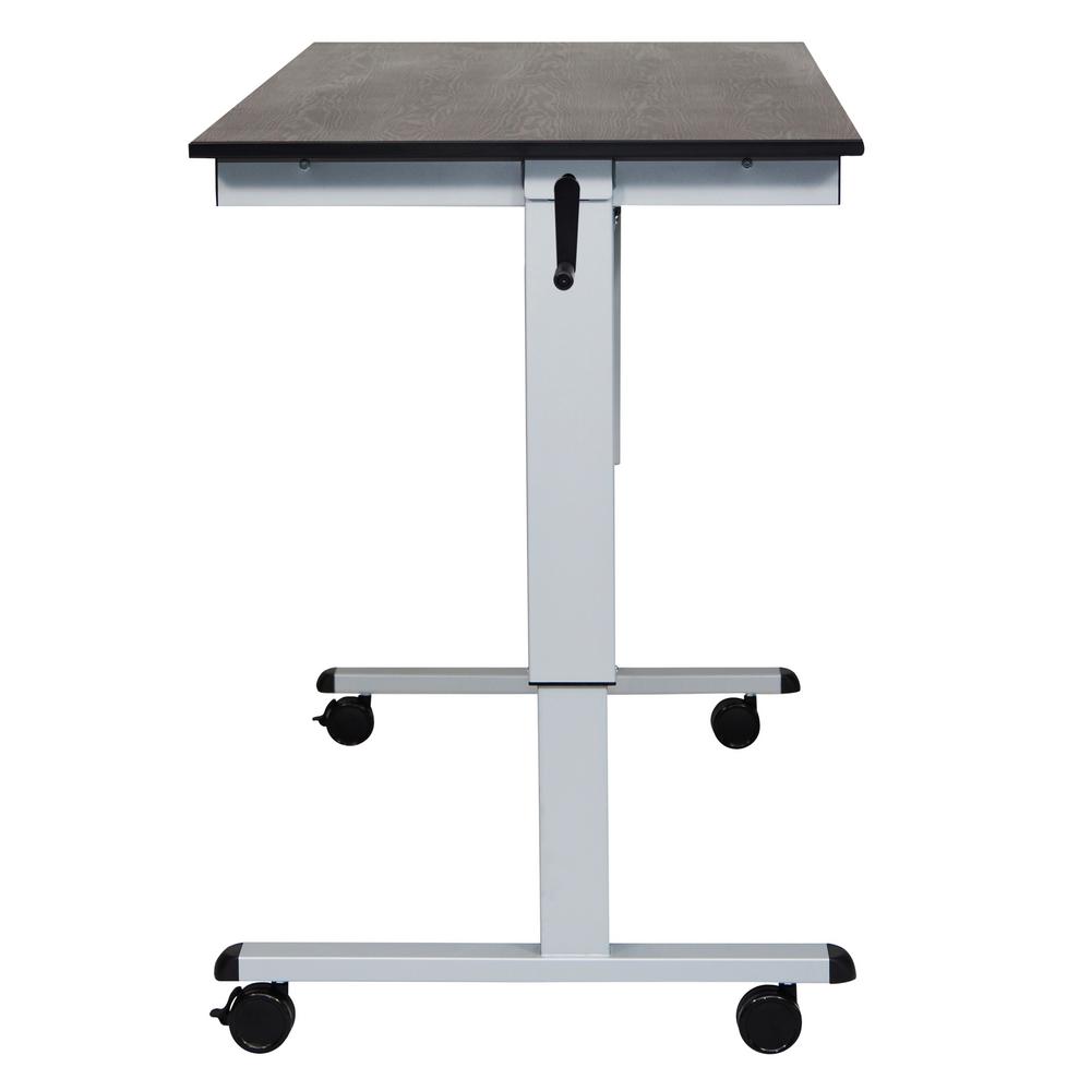 Luxor 59 in. Rectangular Silver/Black Standing Desks with Adjustable ...